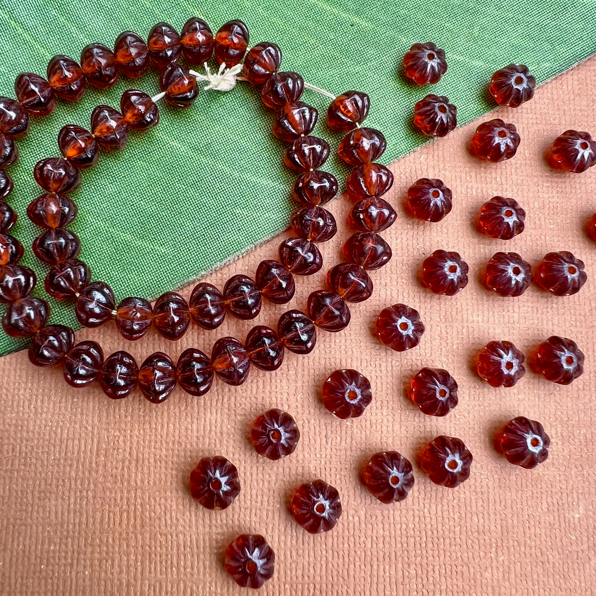Dark Orange Saucer Beads - 50 Pieces – Bead Goes On