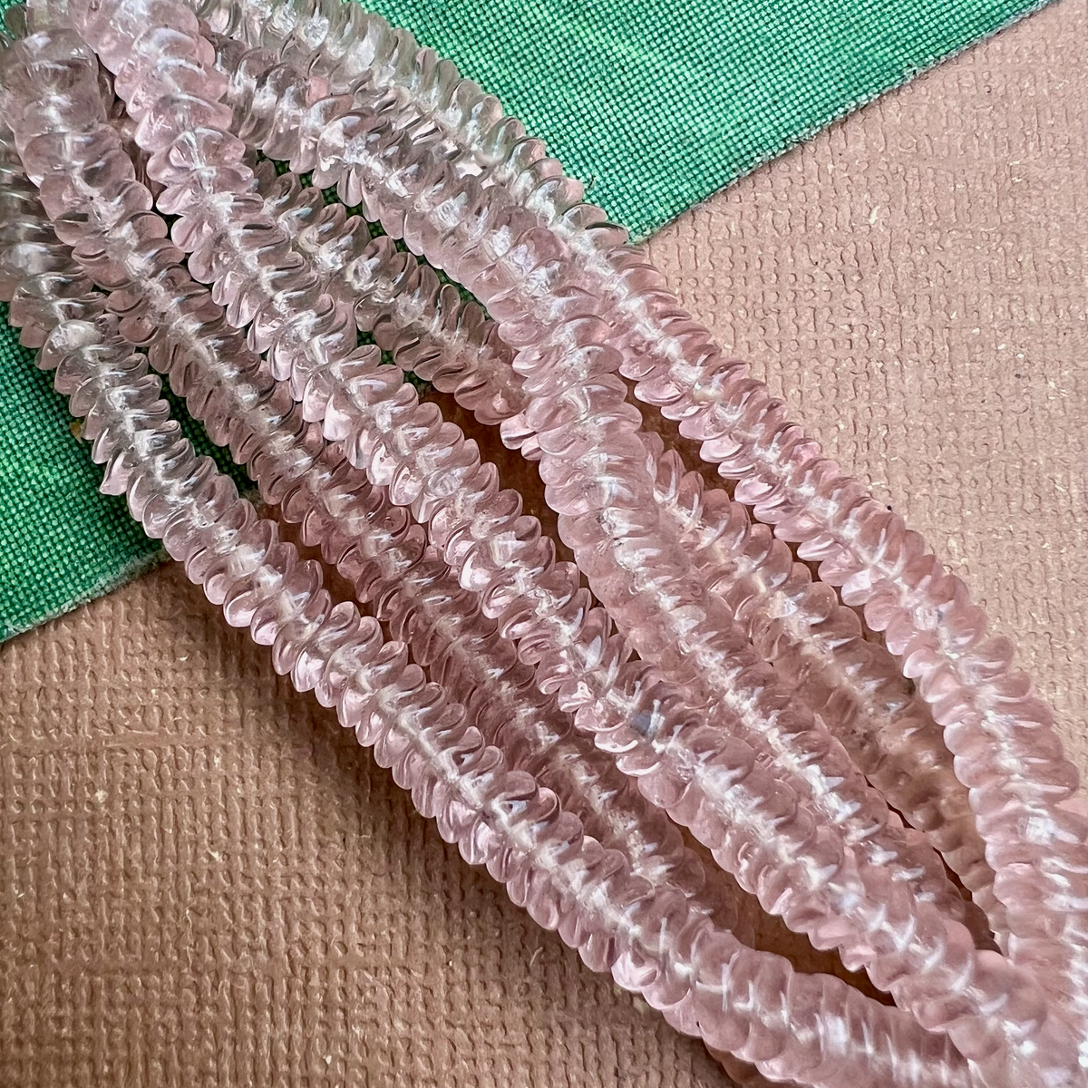 Small Pale Pink Wavy Disc Beads - 300 Pieces – Bead Goes On